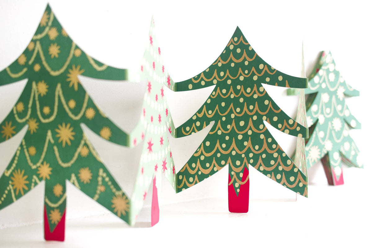 Christmas Trees Concertina Garland – Honeychurch